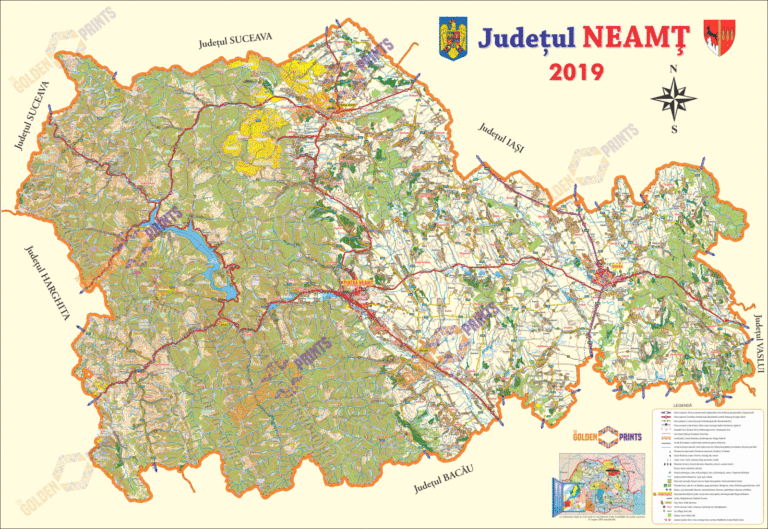 Harta judetului Neamt - ExpertHarti