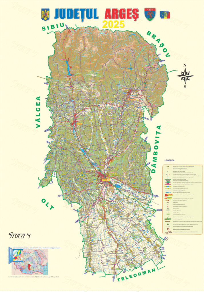 Harta Judetului Arges - ExpertHarti